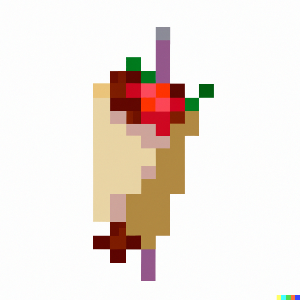 pixel art of a delicious döner kebab – DALI worlds